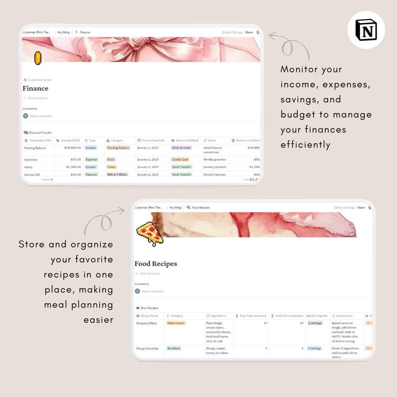 The Ultimate Notion Template for 2025 | Pink Theme | FREE WEEKLY ...