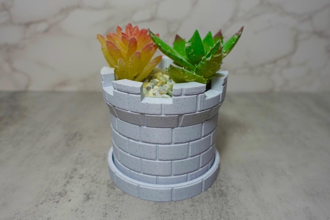 Cobblestone Castle Planter Pot 3D Printed Bring Fairy Tale Charm to ...