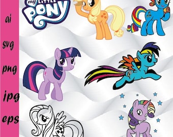 Little Pony & Unicorn SVG Bundle: Kawaii Cut Files for Cricut ...
