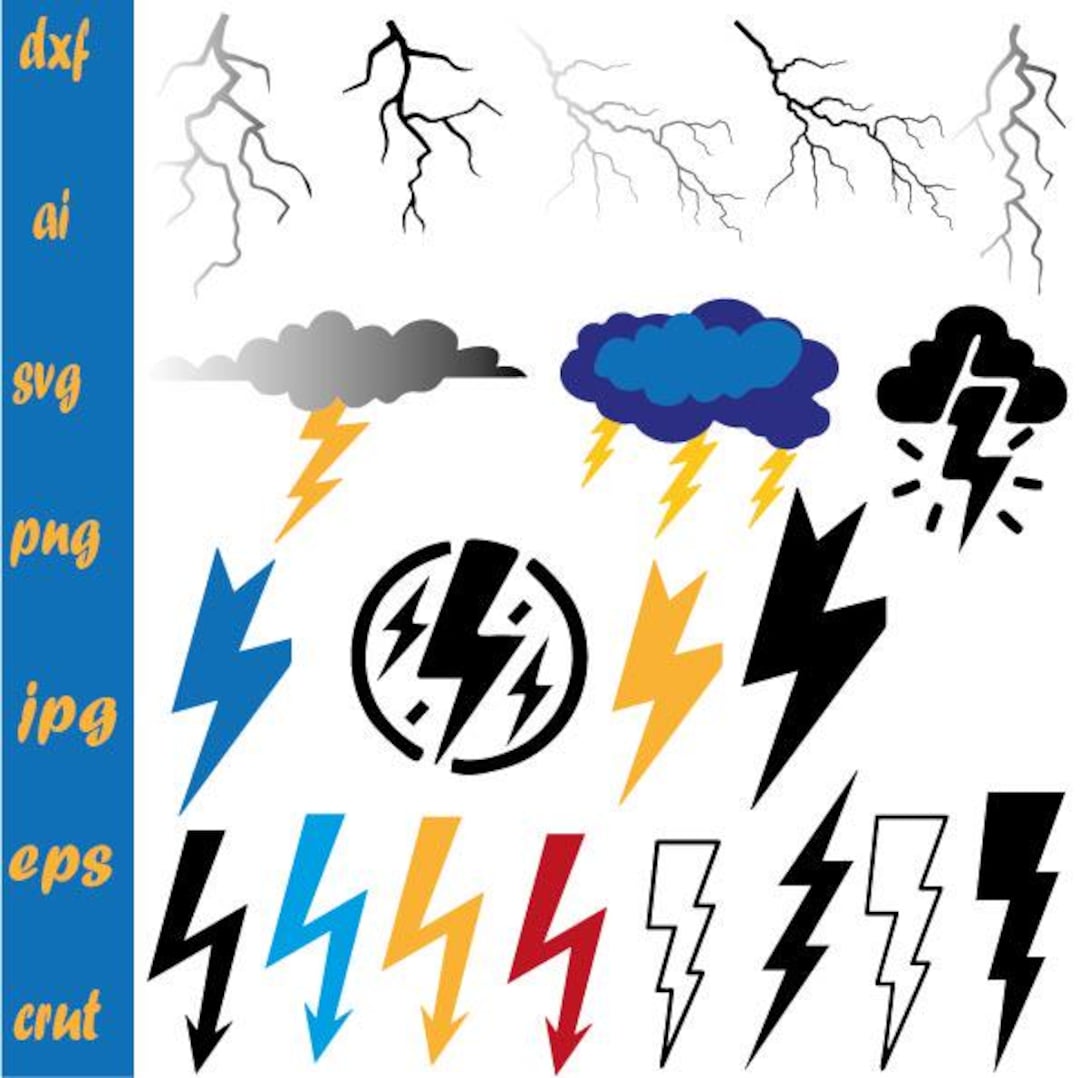 Lightning Svg, Lightning Svg Bundle, Lightning Bolt Svg, Flash Svg ...
