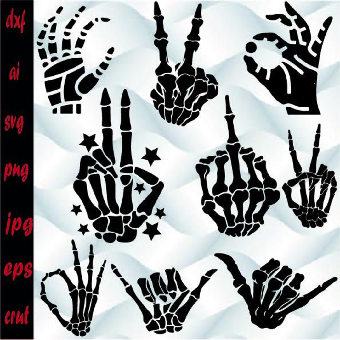 Skeleton Hands SVG Skull Skeleton Hand Halloween Svg Rack Hand Svg ...