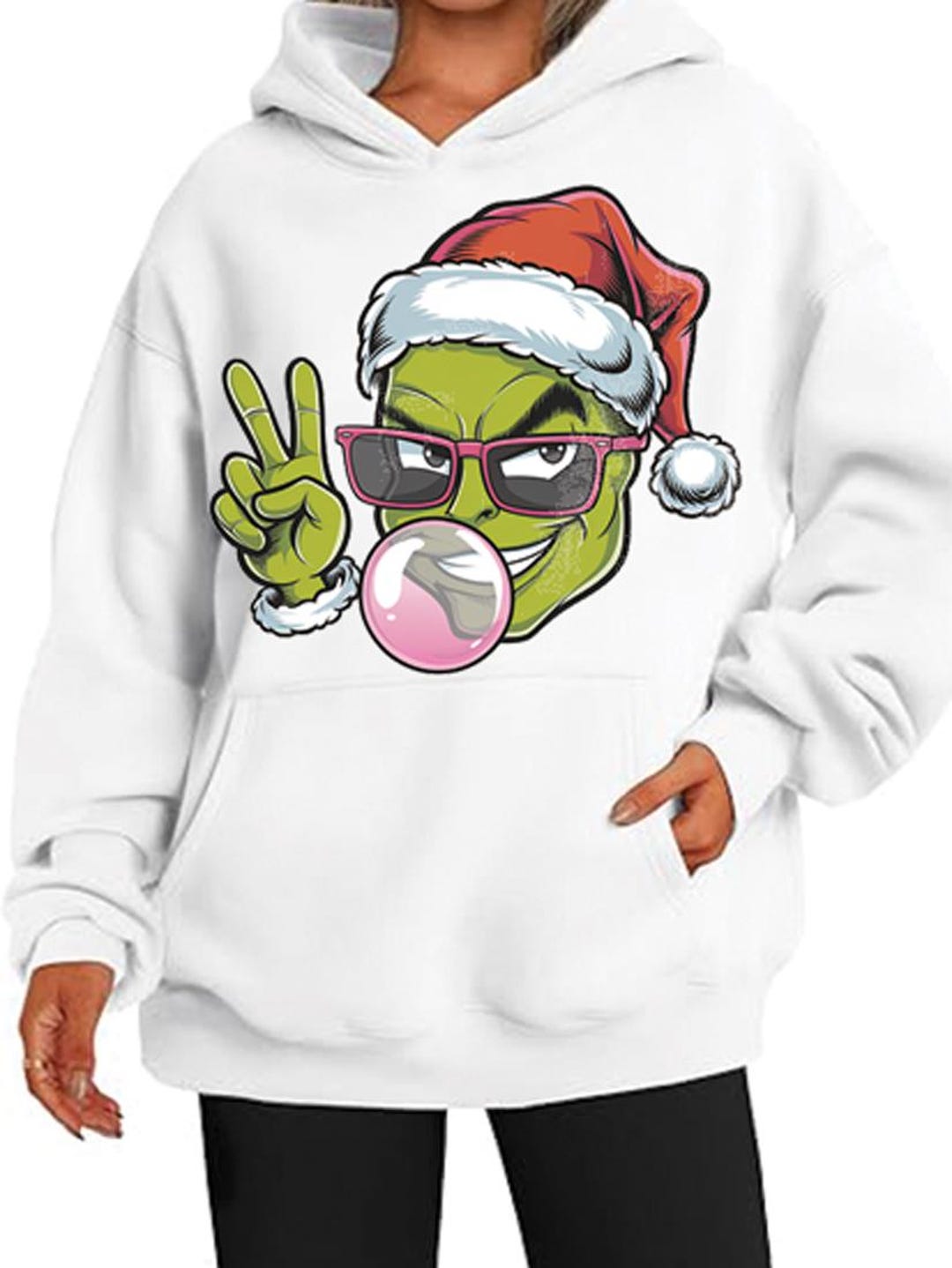 Grinch Blowing Bubbles Png, Funny Grinch Blowing Png, Grinch Hoodie Png ...