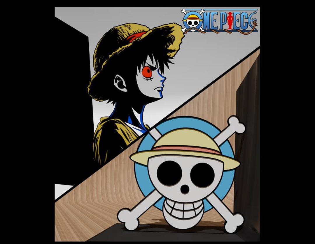 3D Printed One Piece Bookend - Unique Anime-inspired Bookshelf Decor - Etsy