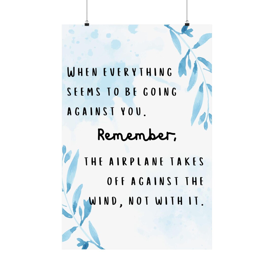 Matte Vertical Posters With Inspirational Quote - Etsy