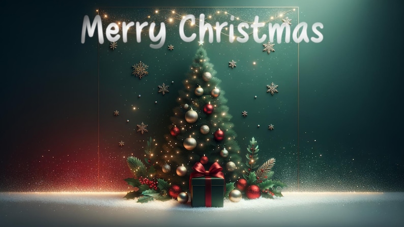 Merry Christmas Digital Card Printable, Wallpaper & Email Signature ...
