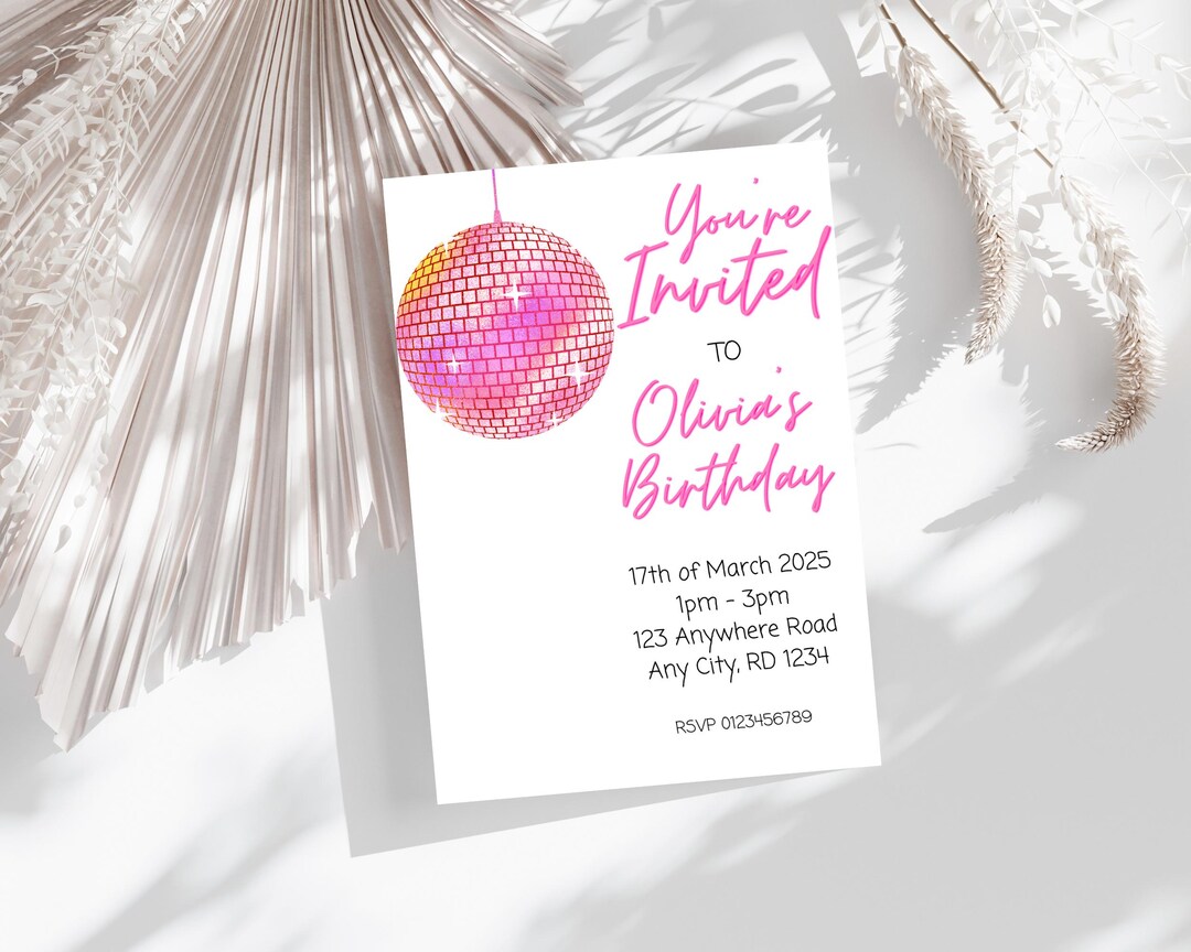 Customisable Birthday Invitation Digital Download - Etsy