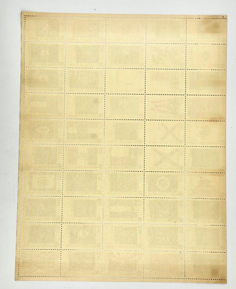 1976 US Mint Bicentennial State Flags Unhinged Sheet 50 Stamps 13 Cent ...