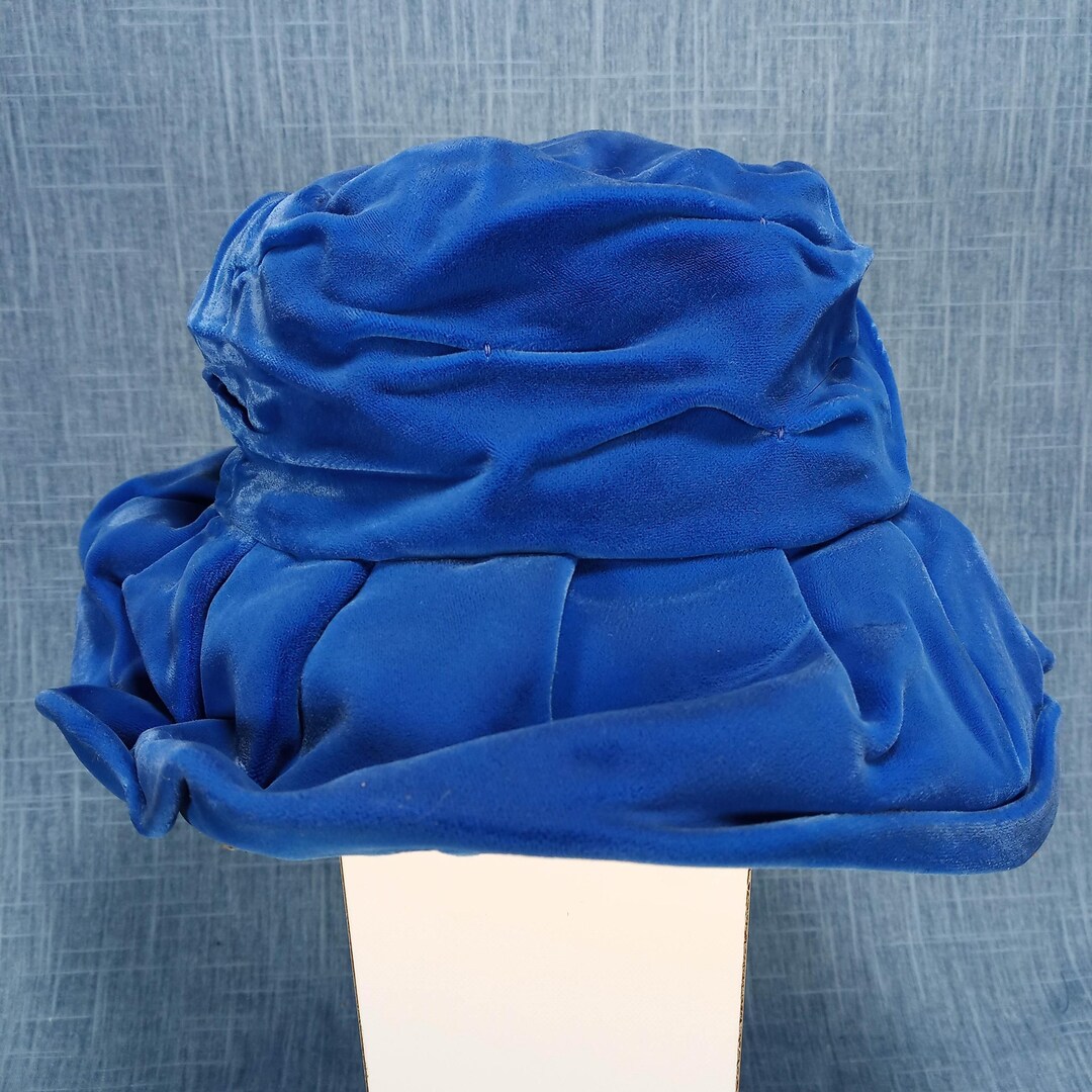 1950s Vintage Electric Blue Velvet Floppy Hat - Etsy