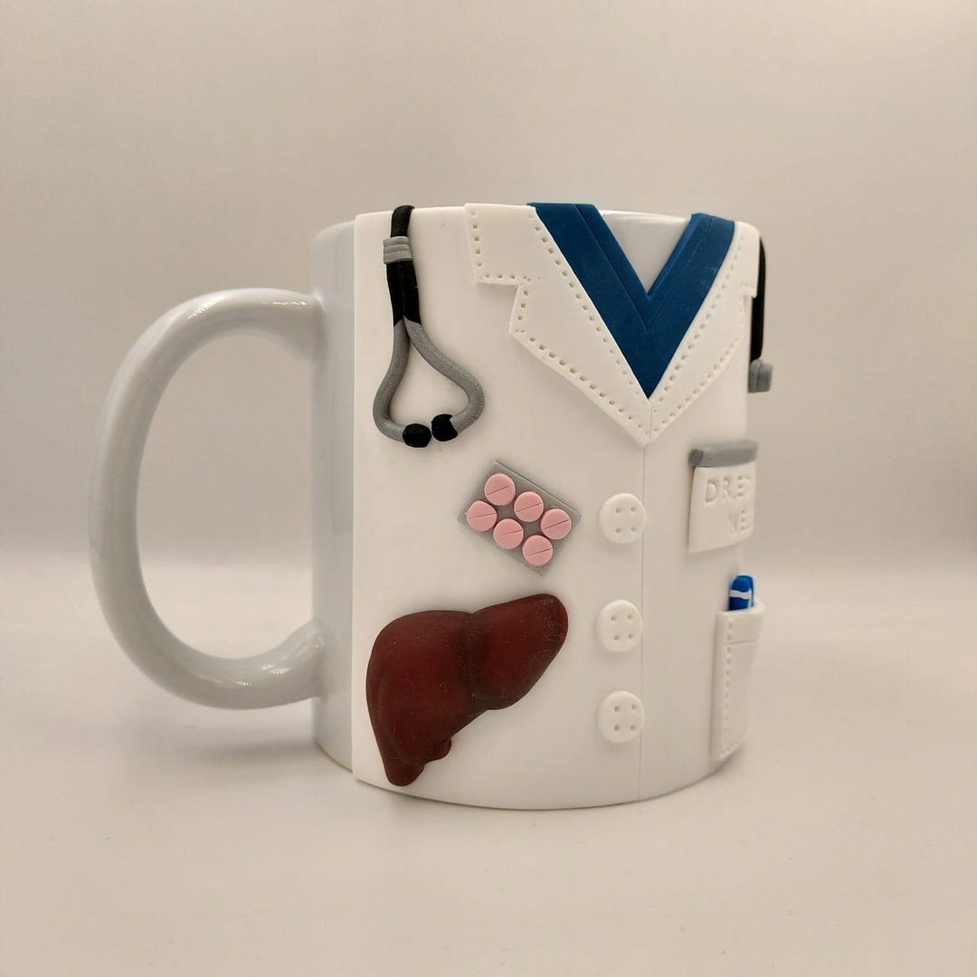 Personalized Liver Doctor Mug – 3D Handmade Hepatologist Gift – Custom ...