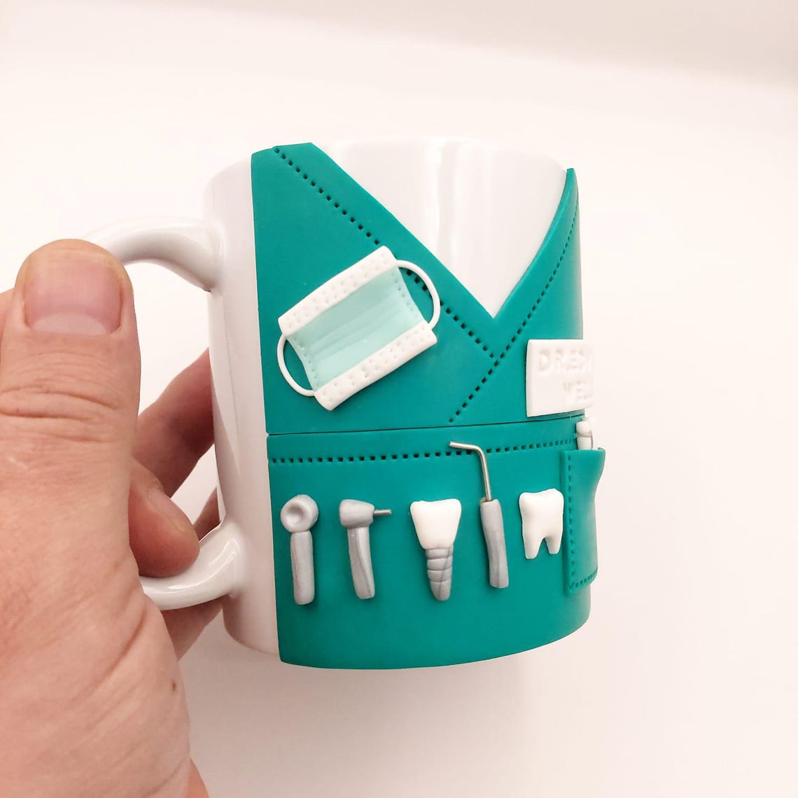 Personalized 3D Dentist Mug – Custom Name Coffee Cup – Handmade ...