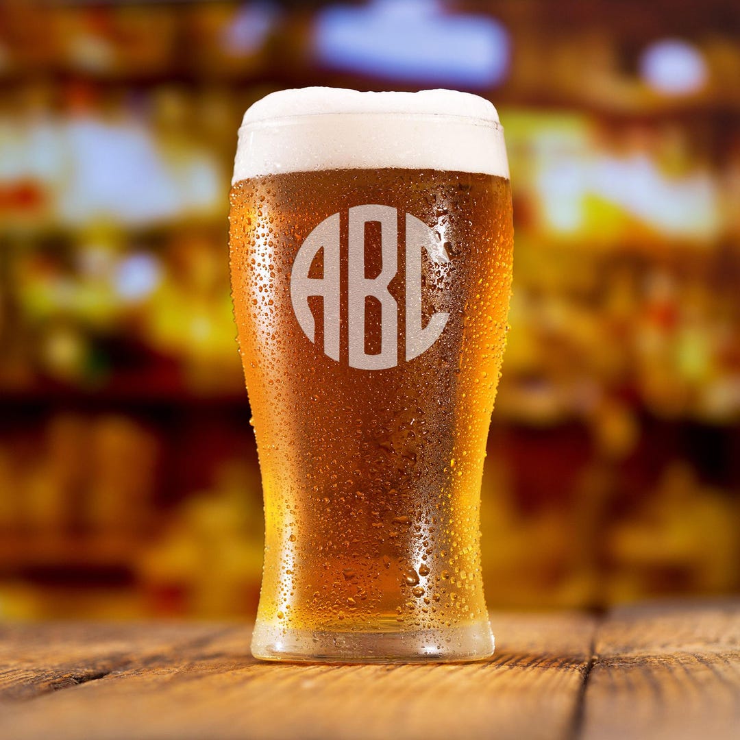 Custom Beer Mug / Monogram Beer Mug / Custom Beer Glasses / Etched Beer ...