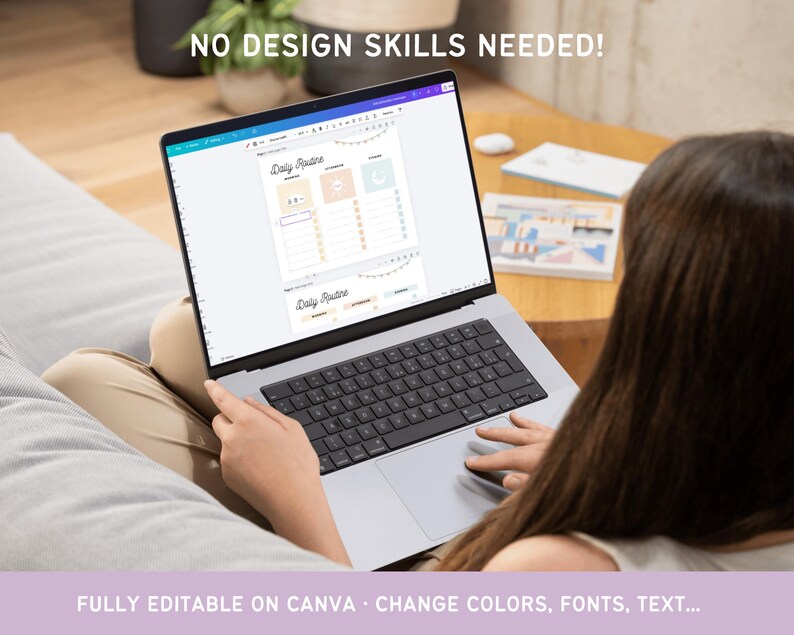 Editable Kids Daily School Checklist Printable Schoolday Routine Canva ...