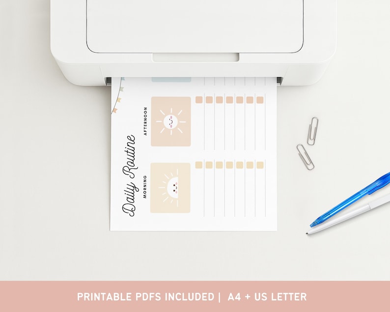 Editable Kids Daily School Checklist Printable Schoolday Routine Canva ...