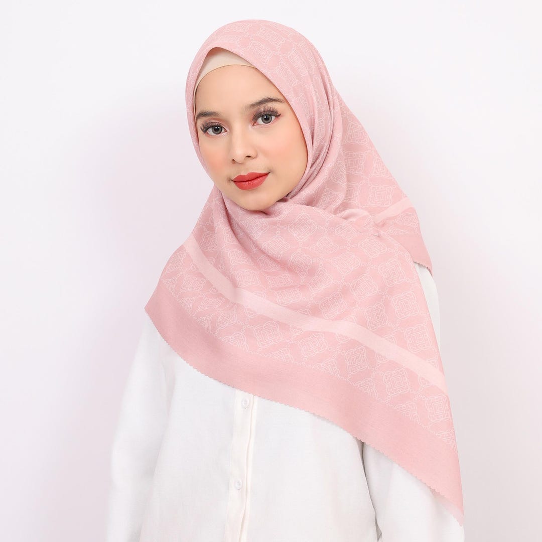 MANIK AYU Monogram Series Signature Hijab Square Head Scarf Lightweight ...