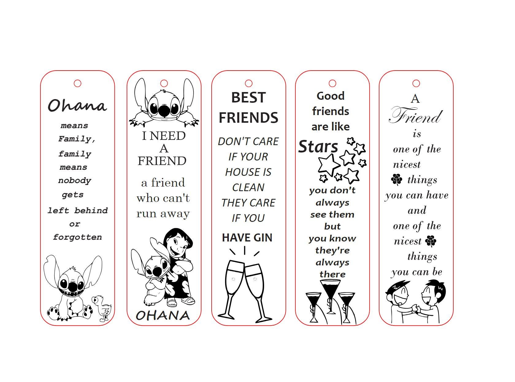 Best Friends SVG Bookmark Bundle – Cute Laser Cut Files for Glowforge ...