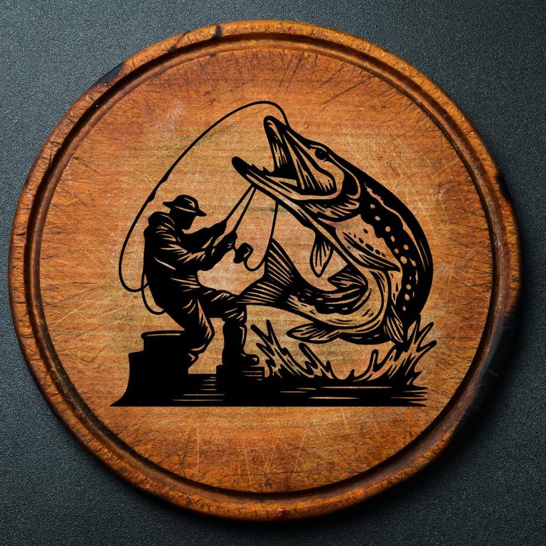 12 Fishing Laser Engraving Designs SVG Bundle - Etsy
