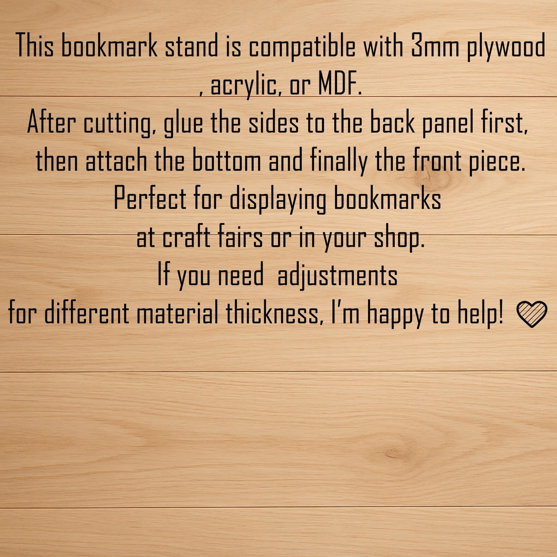 Laser Cut Bookmark Display Stand SVG | 10 Bookmark Designs (digital ...