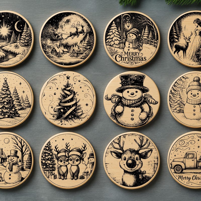 Snowman Wood Coasters - Etsy UK