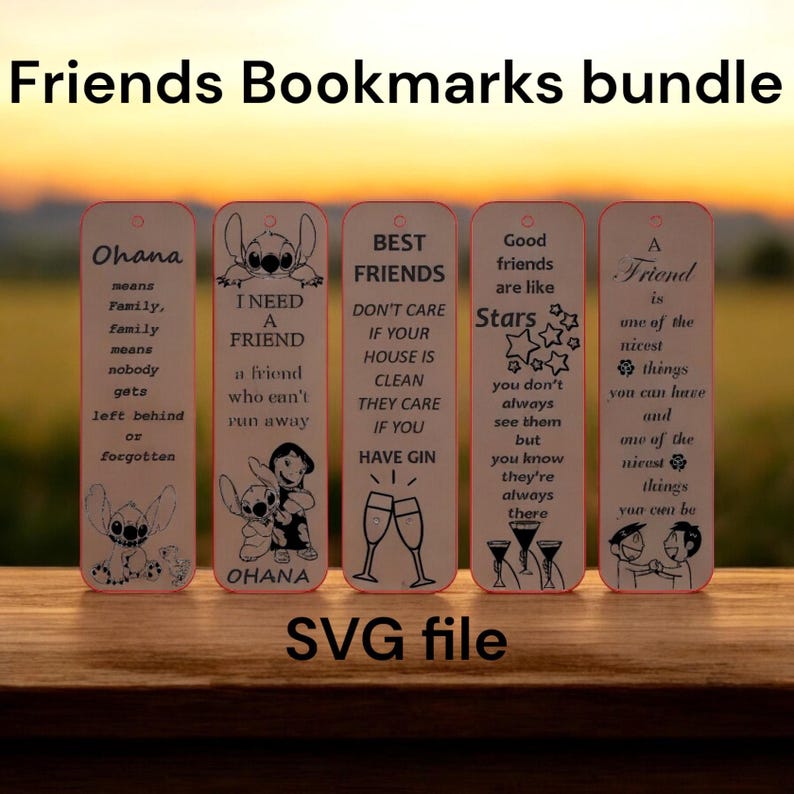 Digital Bookmarks, Svg Bookmarks , Laser Files, Friends Bookmarks ...