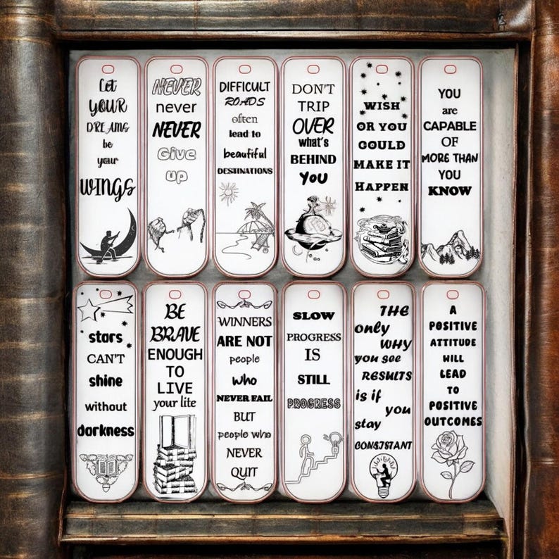 Hilarious Svg Motivational Bookmark SVG Bundle – 15 Laser Cut Files ...