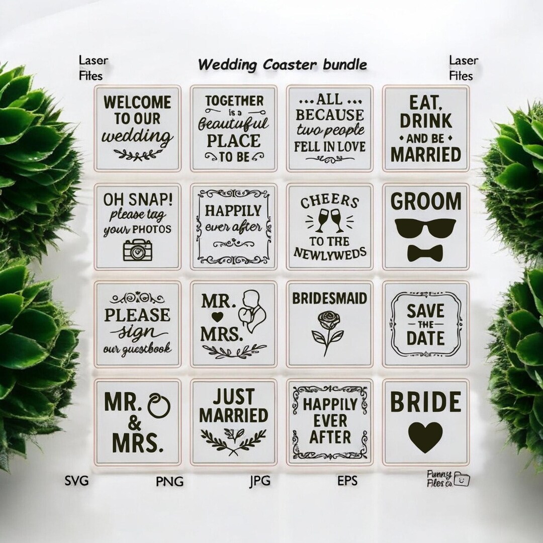 Wedding Sign SVG Bundle: 16 Laser Cut Designs (digital Download - Etsy
