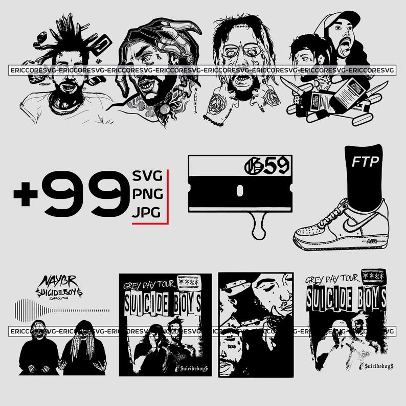 Suicideboys Svg Pack, SB Cut Files for Cricut 99 Designs - Etsy Australia
