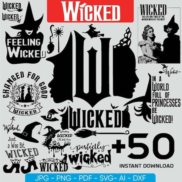 Wicked Svg - Etsy