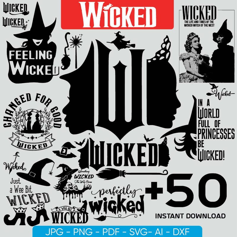 Wicked Svg - Etsy