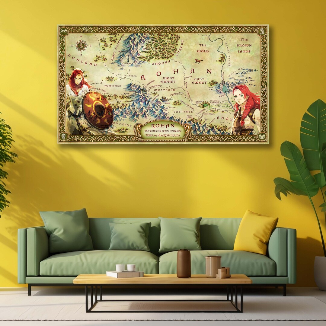 Rohan Map Canvas the Lord of the Rings: the War of the Rohirrim High ...
