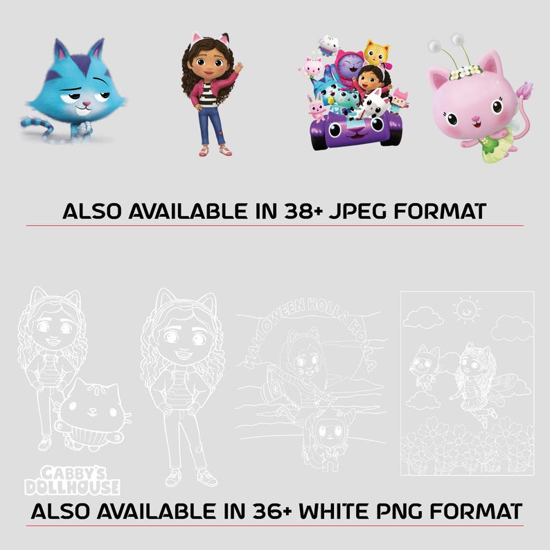 Gabby Dollhouse SVG Bundle 70 Playful and Creative Designs for Kids and ...