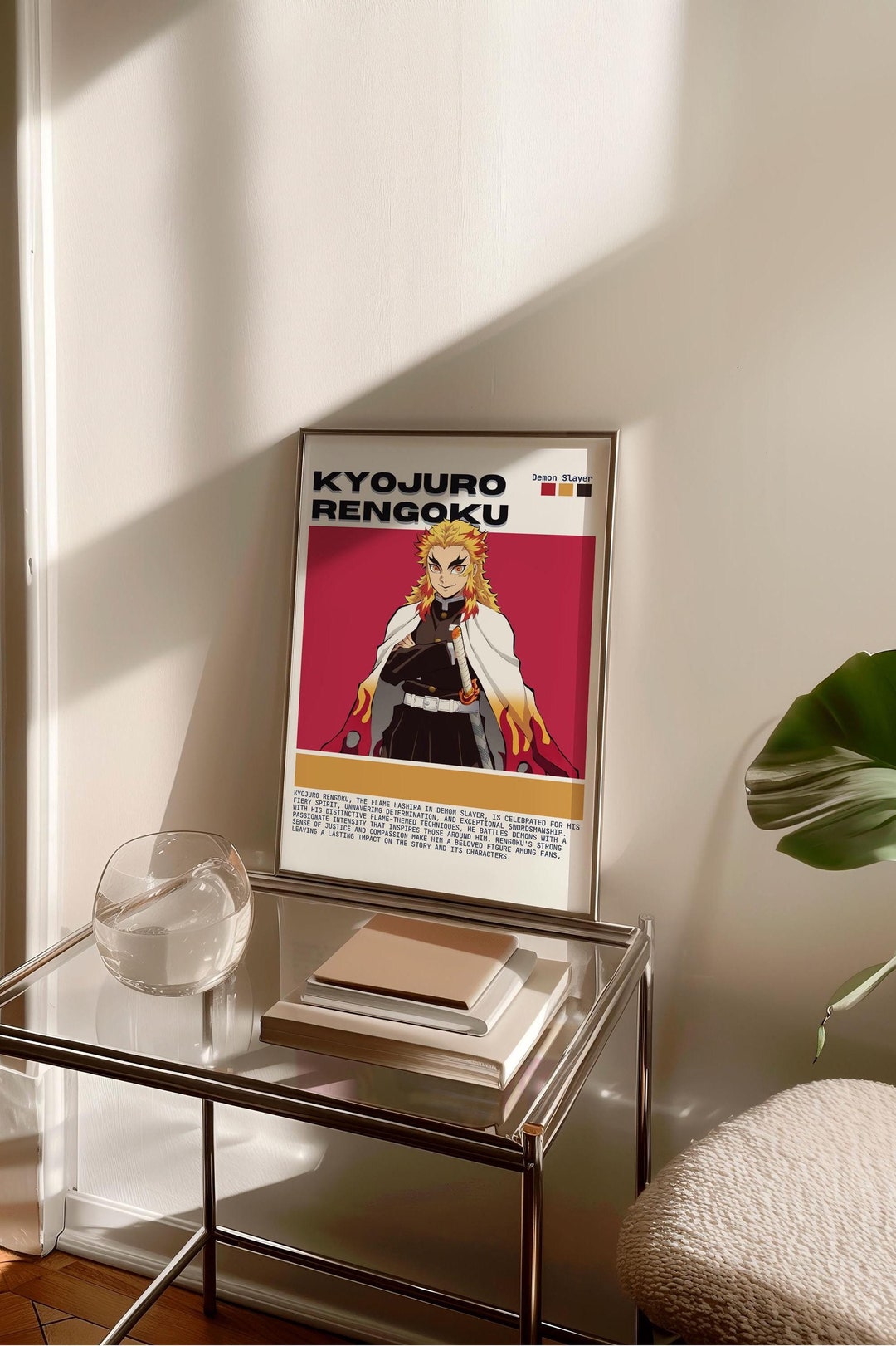 Demon Slayer Poster Rengoku Anime Poster Art Demon Slayer Anime Wall ...