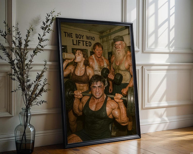 Harry Potter Gym Poster | the Boy Who Lifted, Wall Art, Funny Fitness ...