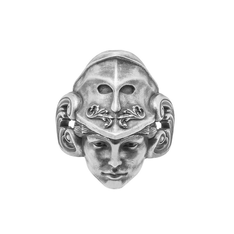 Solid Sterling Silver Athena Ring, Greek Goddess Helmet Ring - Etsy France