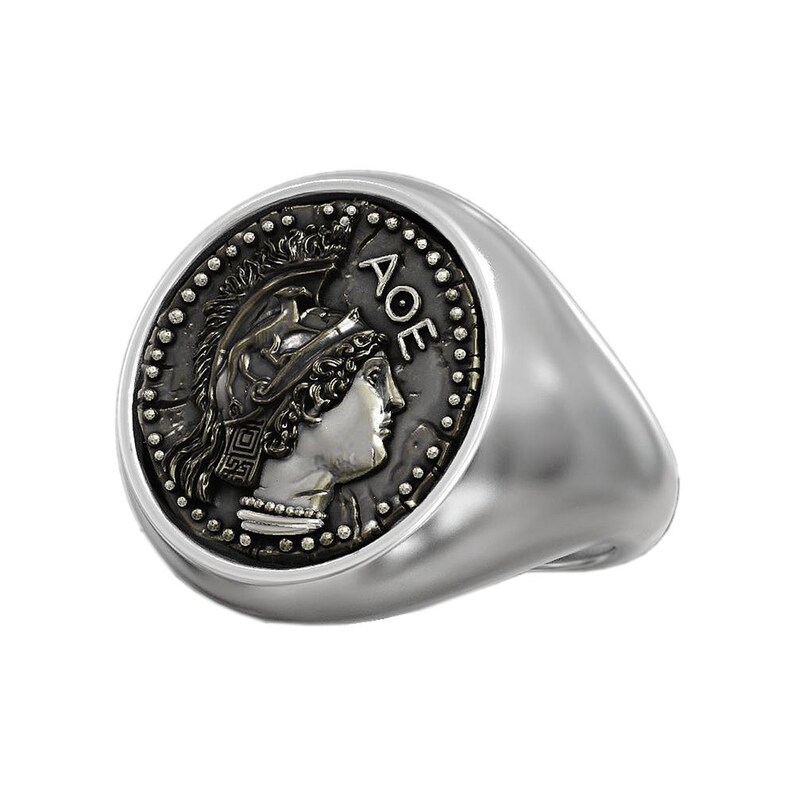 Solid Silver Athena Ring, Ancient Greek Mythology,ancient Greek Goddess ...