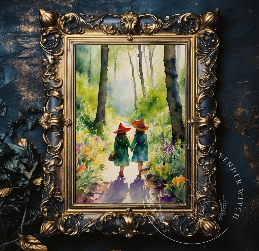 7x5" Siblings ~ Little Witch Girls | Sisters Cousins Friends in a ...