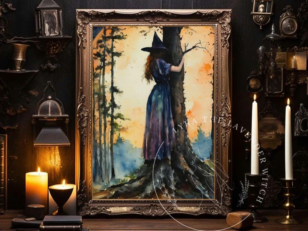 8x10" Grounding ~ A Witch is One With Nature | Art Print by Lyra O ...