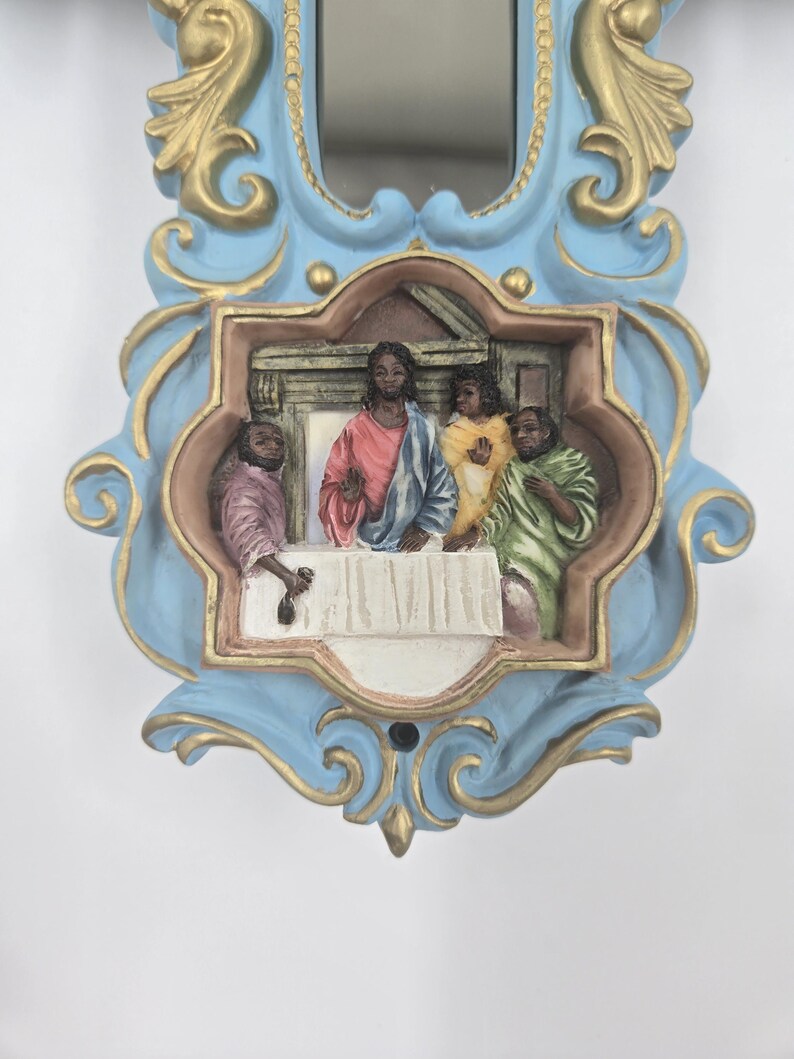 Vintage Life of Christ Cross Mirror With Glowing Jesus Wall Decor - Etsy