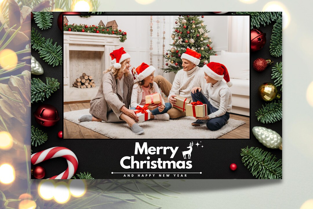 Editable Christmas Photobooth Template | Digital Download Holiday Party ...