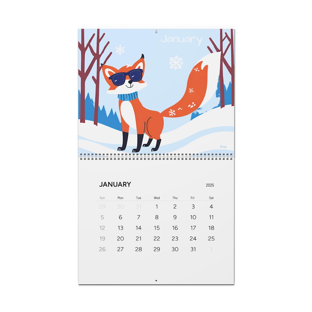 Forest Animals Calendar 2025, Cute Animal Art Wall Calendar, Wildlife ...