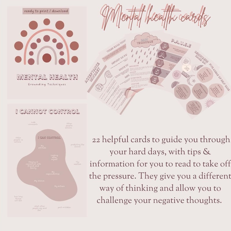 Mental Health Cards - Etsy