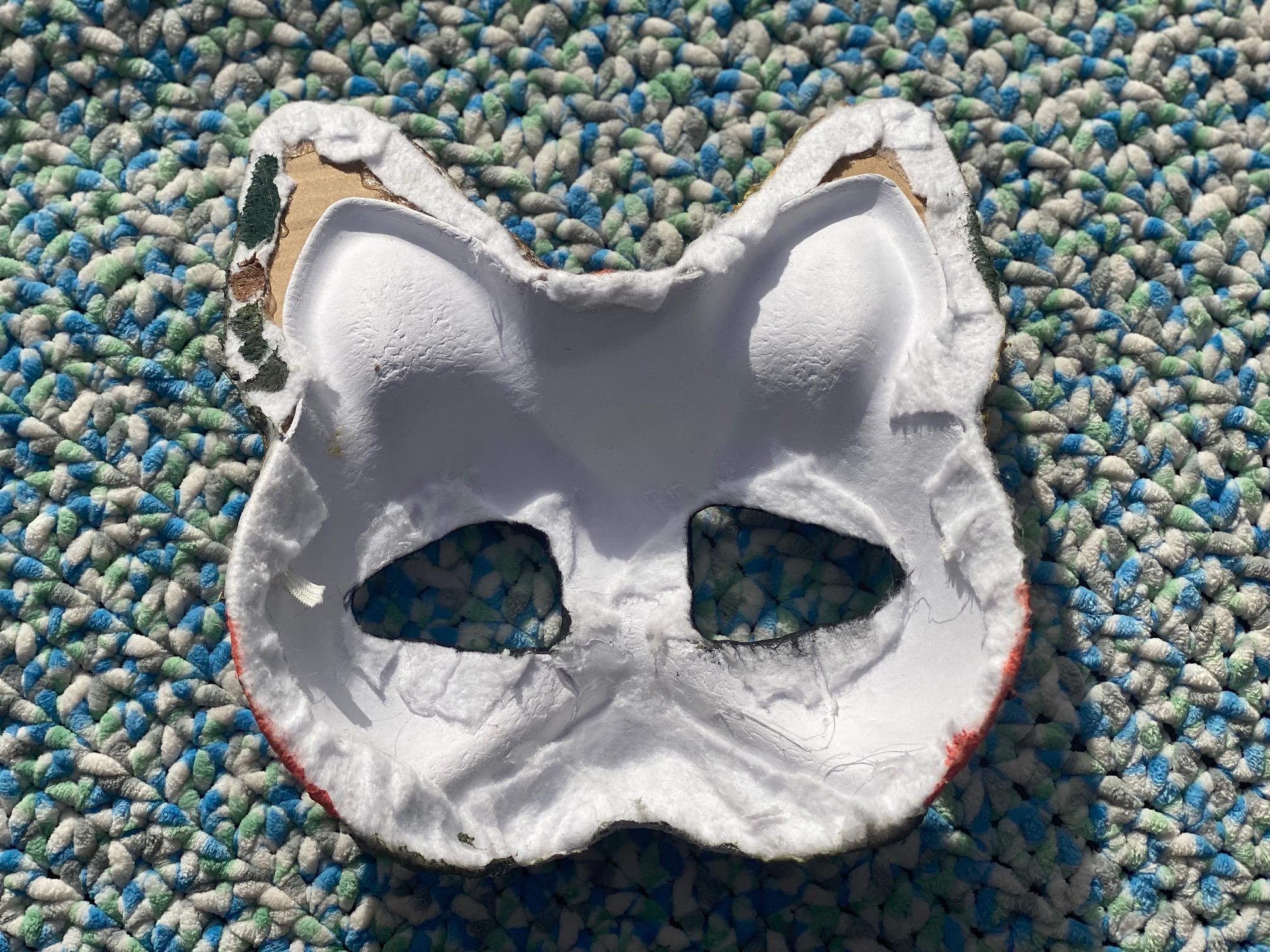 Mythical Therian Cat Mask. Green Alien Cat With Elastic Band. - Etsy