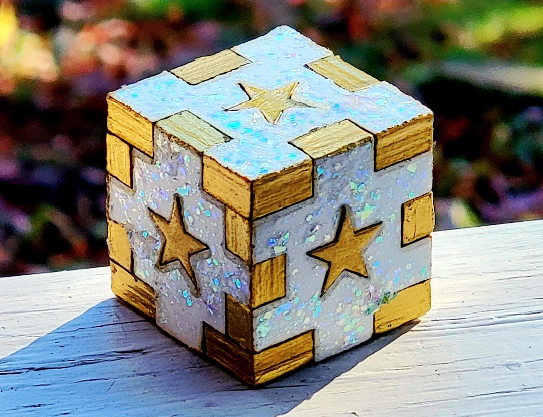 Cosmic Cube 12-piece, 1.4 Hand-painted Wooden Cube. A Perfect Tiny Gift ...