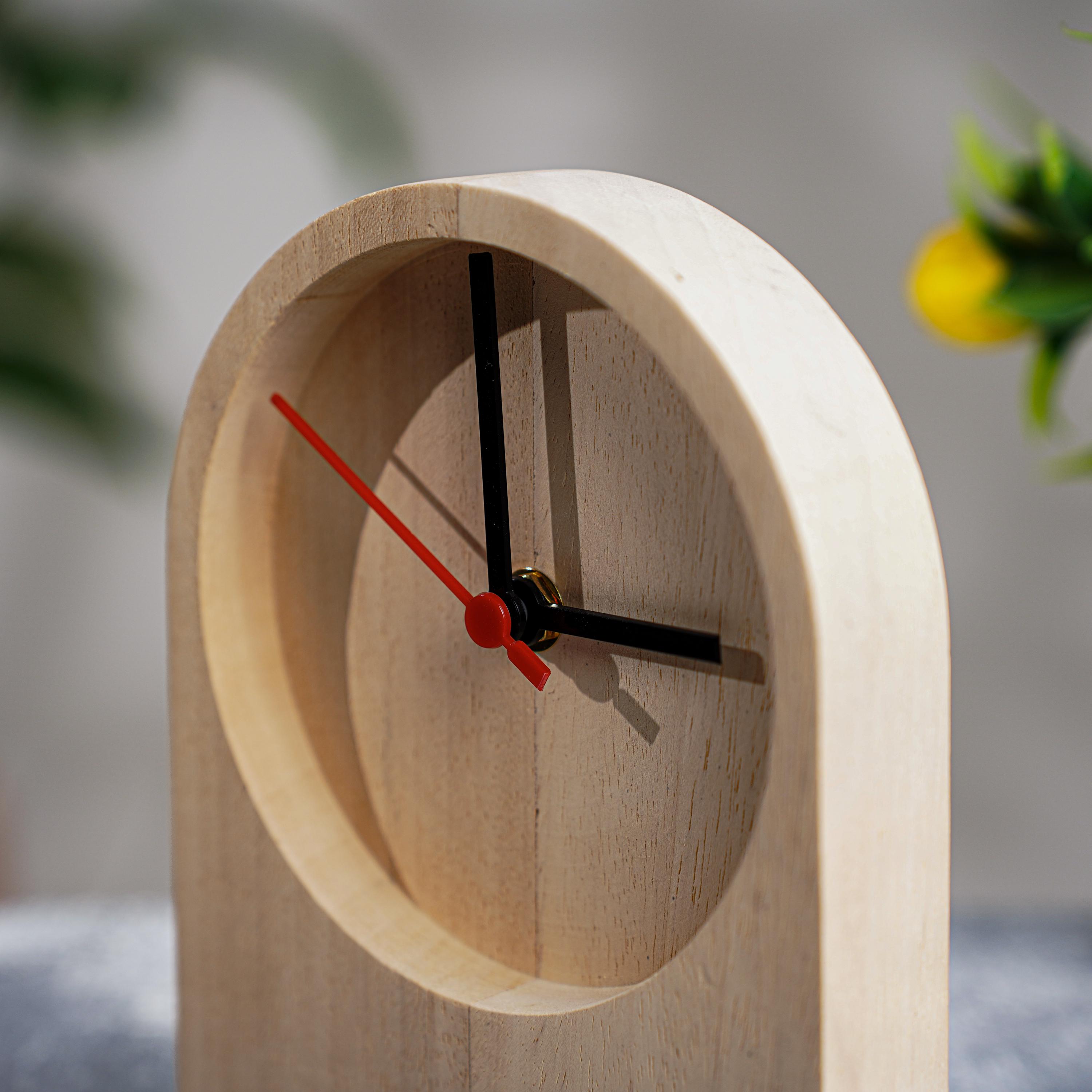 Personalized Wooden Desk Clock/unique Analog Table Clock/natural Wood ...
