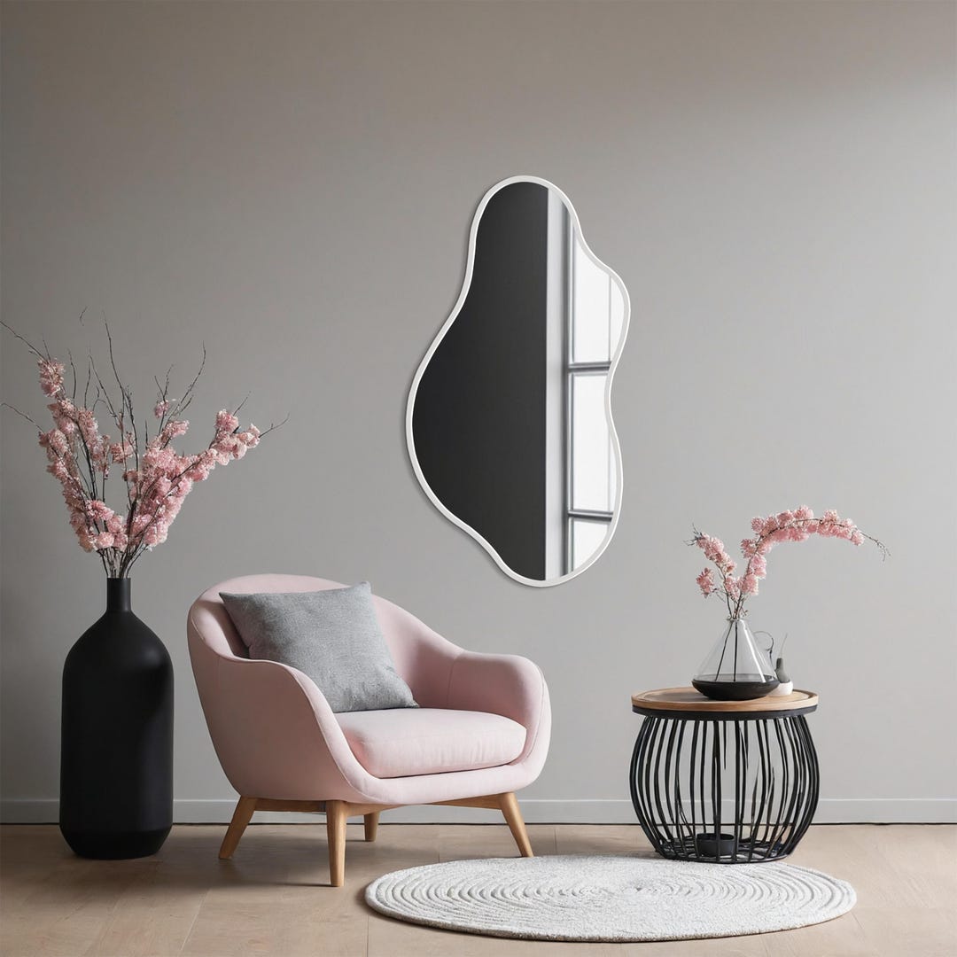 Organic Fluid Shape Mirror – Unique Accent for Stylish Interiors - Etsy