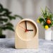 Personalized Wooden Desk Clock/unique Analog Table Clock/natural Wood ...