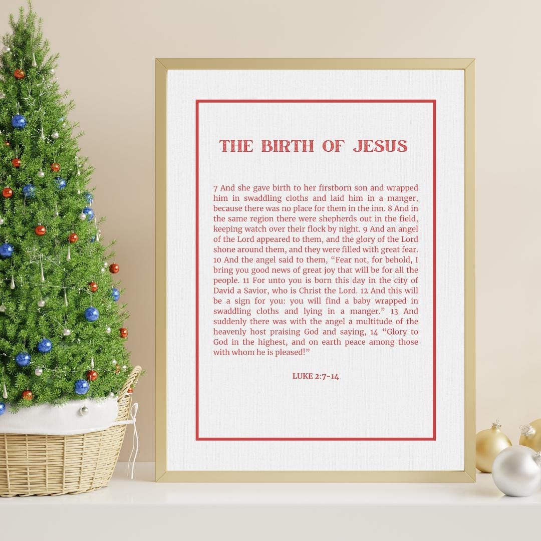 The Birth of Jesus Christmas Story. Christmas Decorations. Christian ...