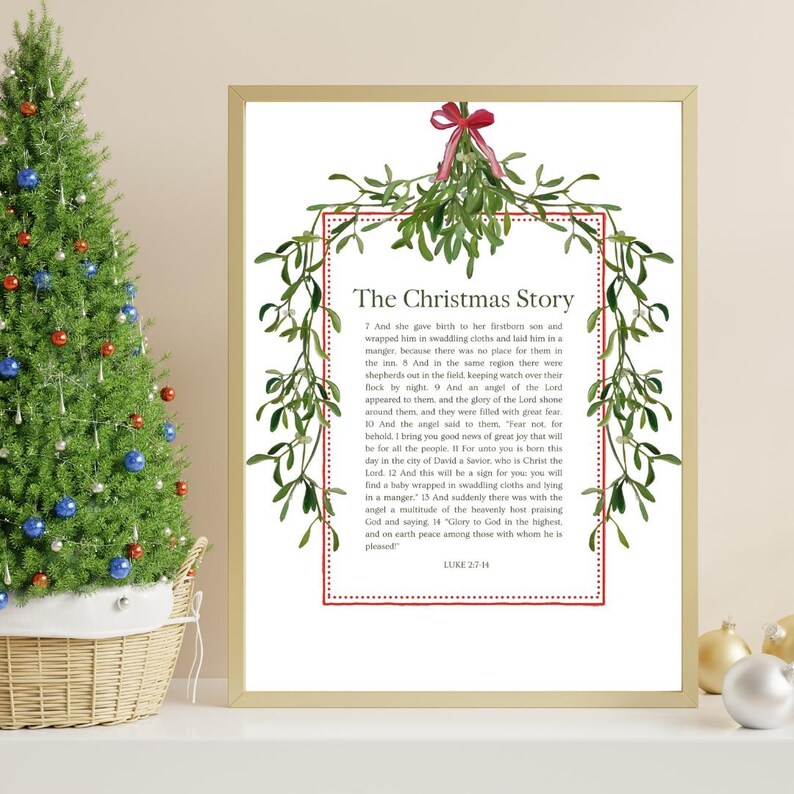 The Birth of Jesus Christmas Story. Christmas Decorations. Christian ...