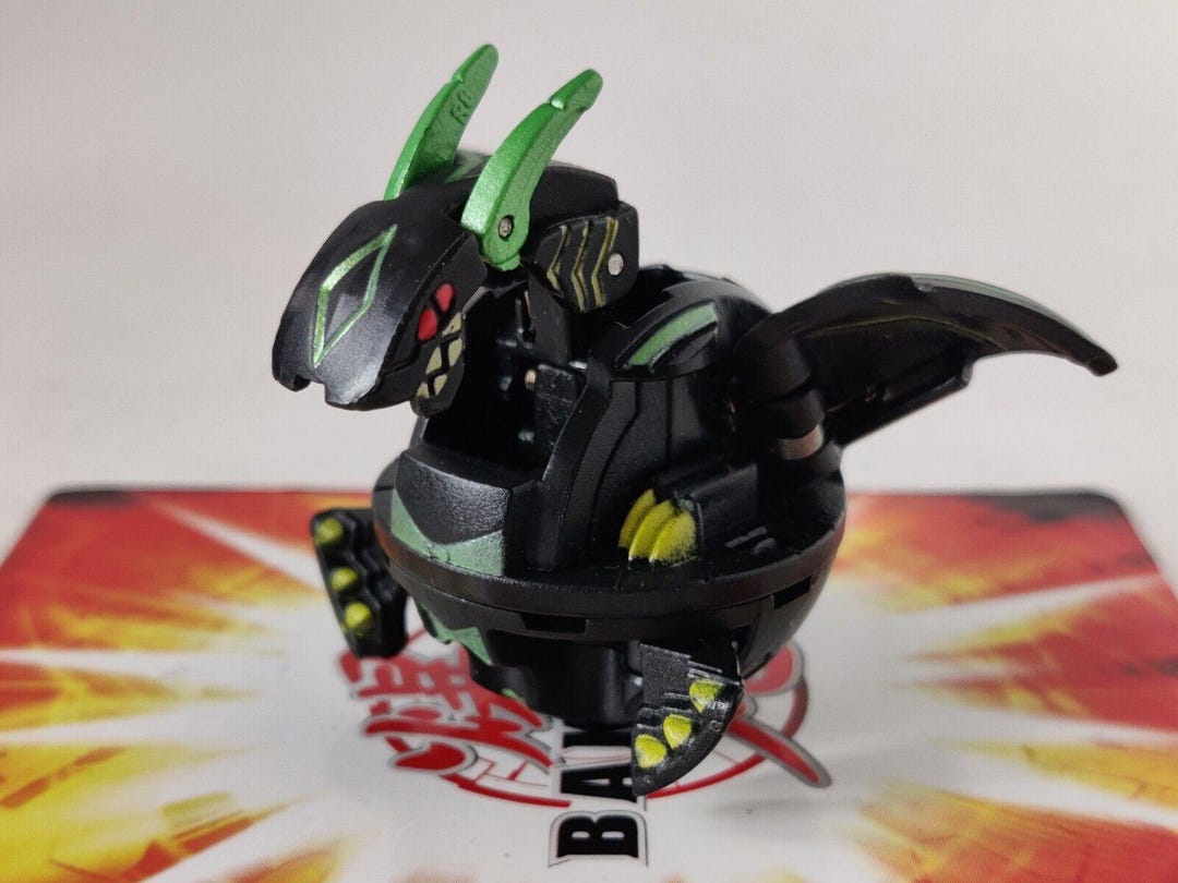 Bakugan Hyper Dragonoid 730g Black Darkus Rare Battle Brawlers FREE ...