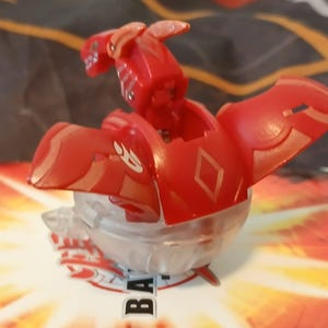 Bakugan Pyrus Hyper Dragonoid Mutation Half Crystal Clear 720g RARE ...