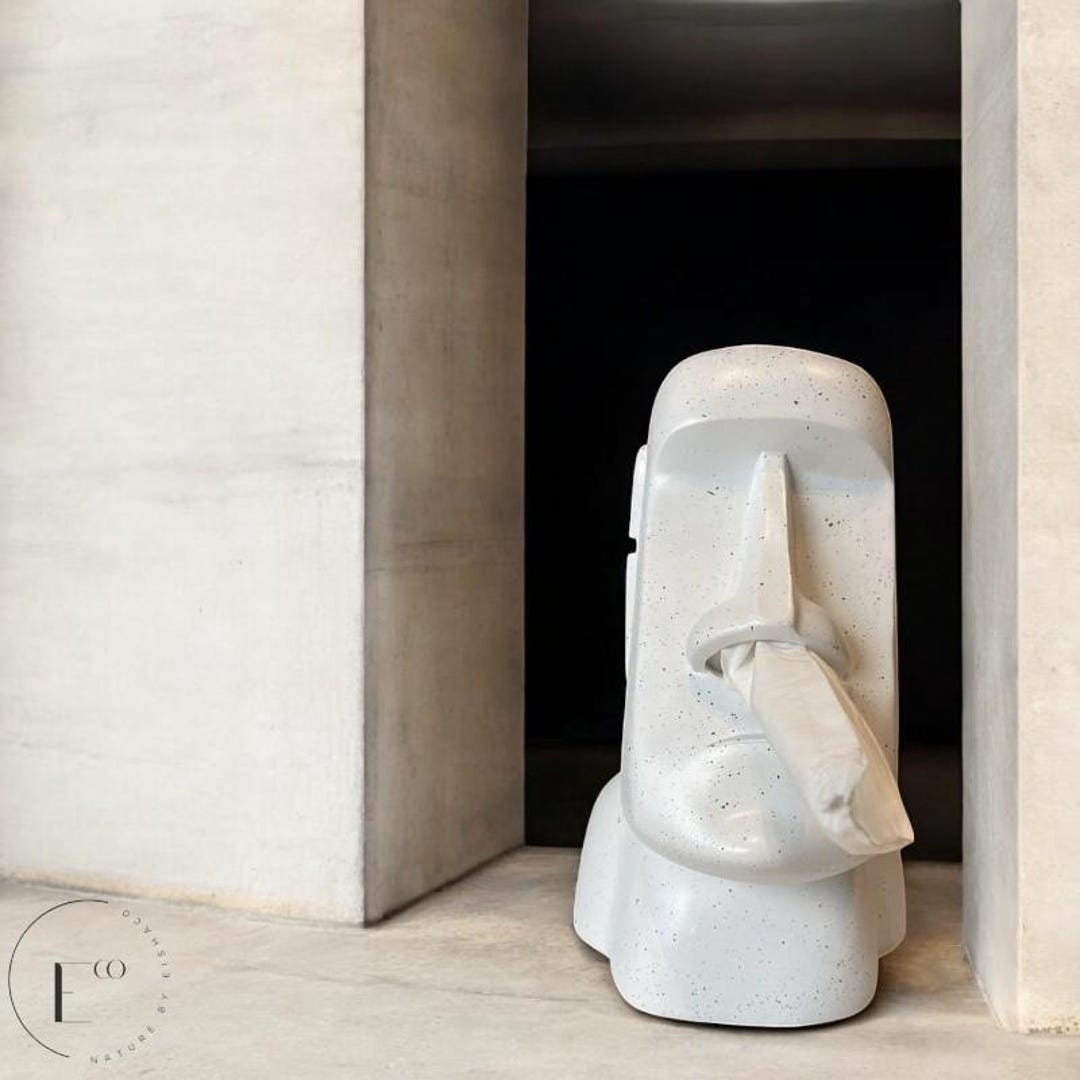 Moai Easter Island Tissue Box Funny Resin Nostril Dispenser for Home ...